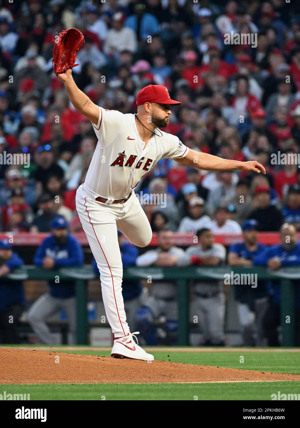 ANAHEIM, CA - APRIL 07: Los Angeles Angels pitcher Patrick Sandoval (43 ...
