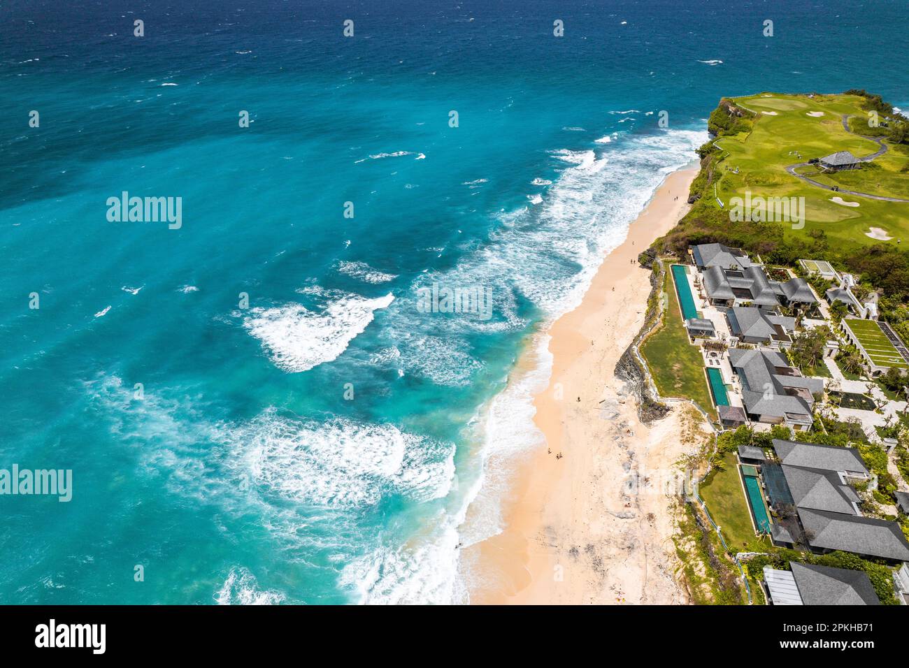 Aerial view of Dreamland Beach in Pecatu on the Bukit Peninsula on the ...
