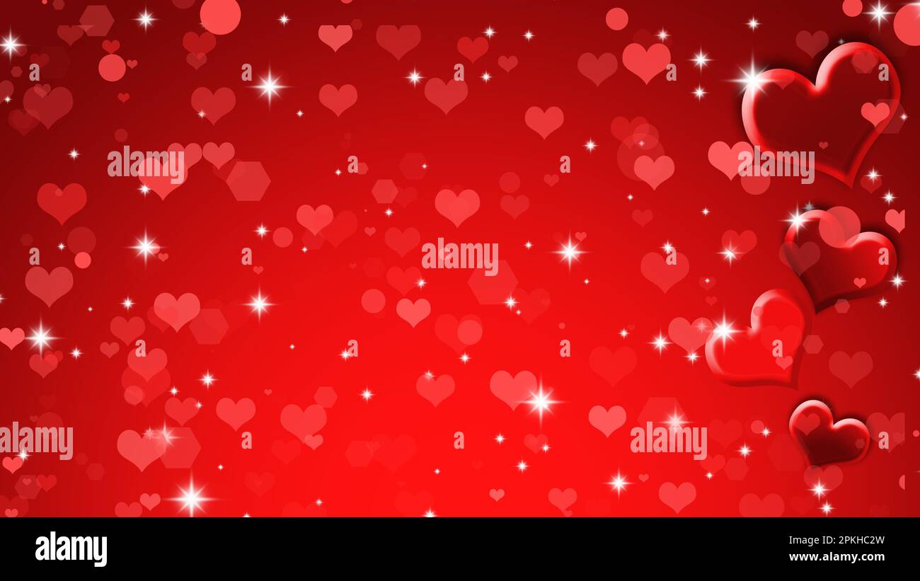 Red hearts stars frame hi-res stock photography and images - Alamy