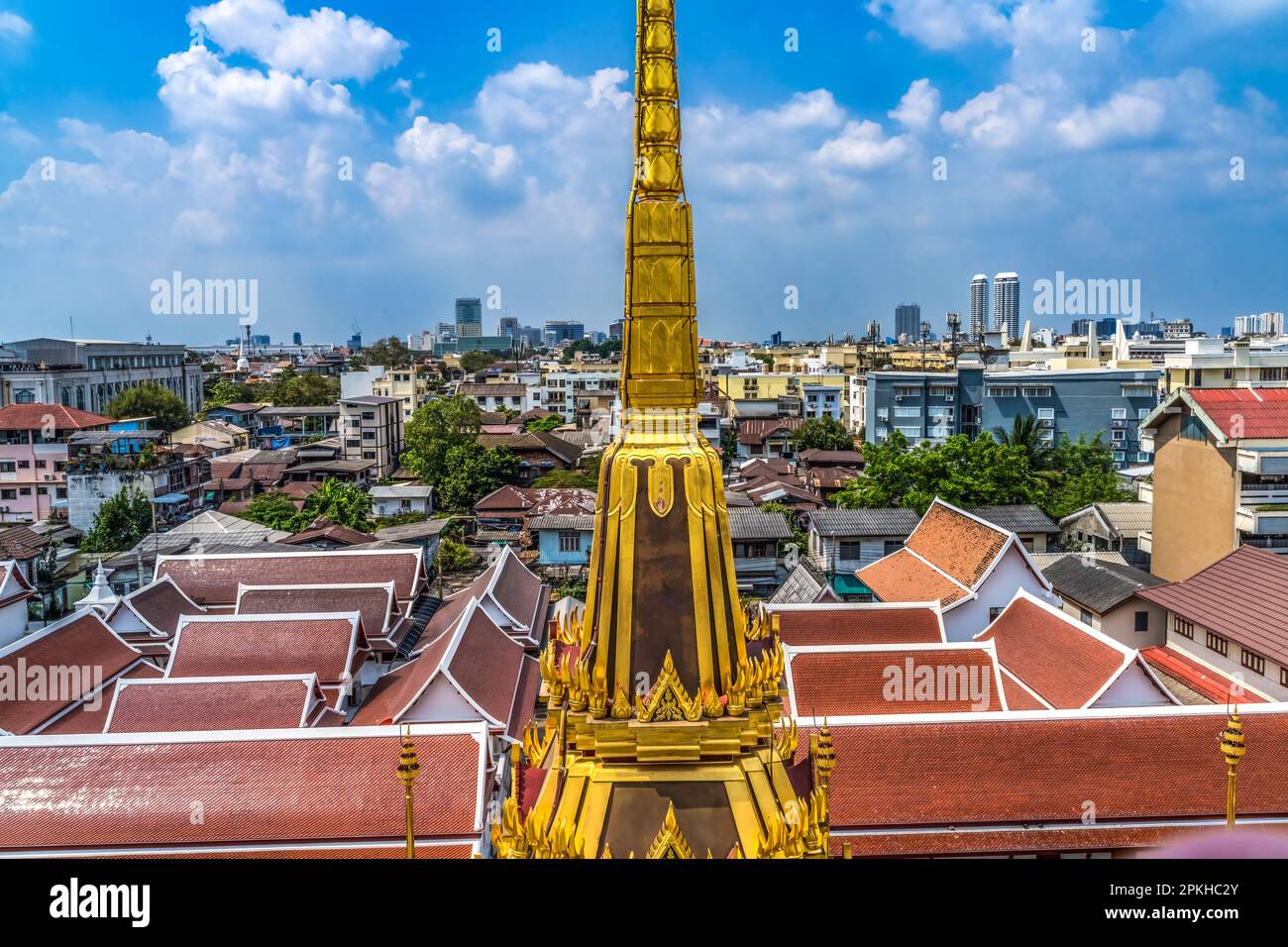 Spire Close Cityscape Loha Prasat Metal Castlle Buddhist Temple Wat ...
