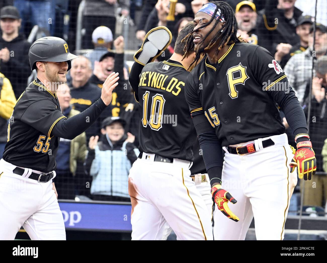Pittsburgh Pirates catcher Jason Delay (55) and Pittsburgh Pirates ...