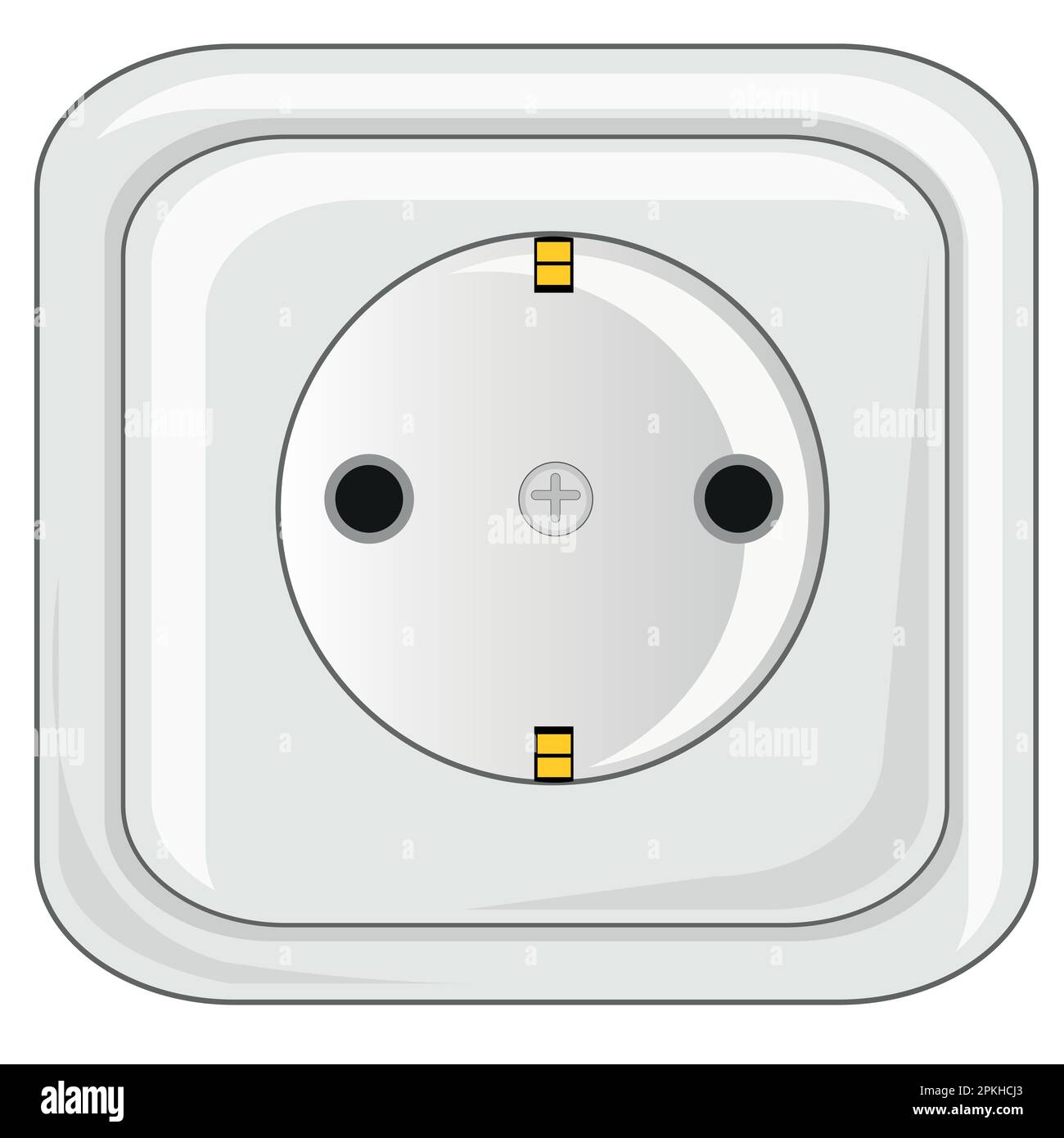 Vector illustration device electric outlet on white background Stock ...