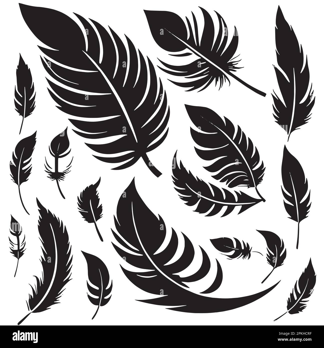 Feather cut out Stock Vector Images - Alamy