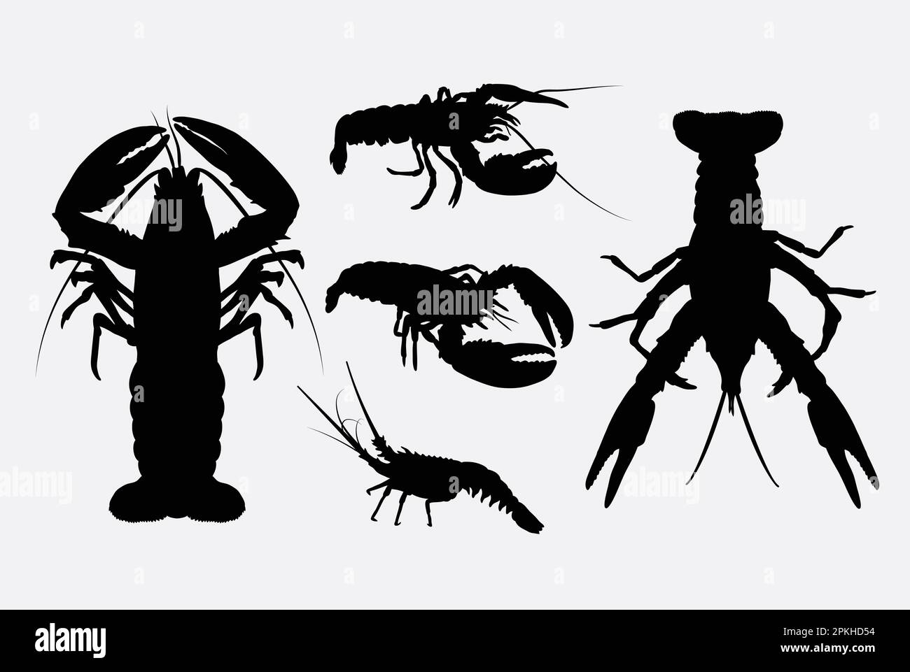 Lobster silhouette hi-res stock photography and images - Alamy