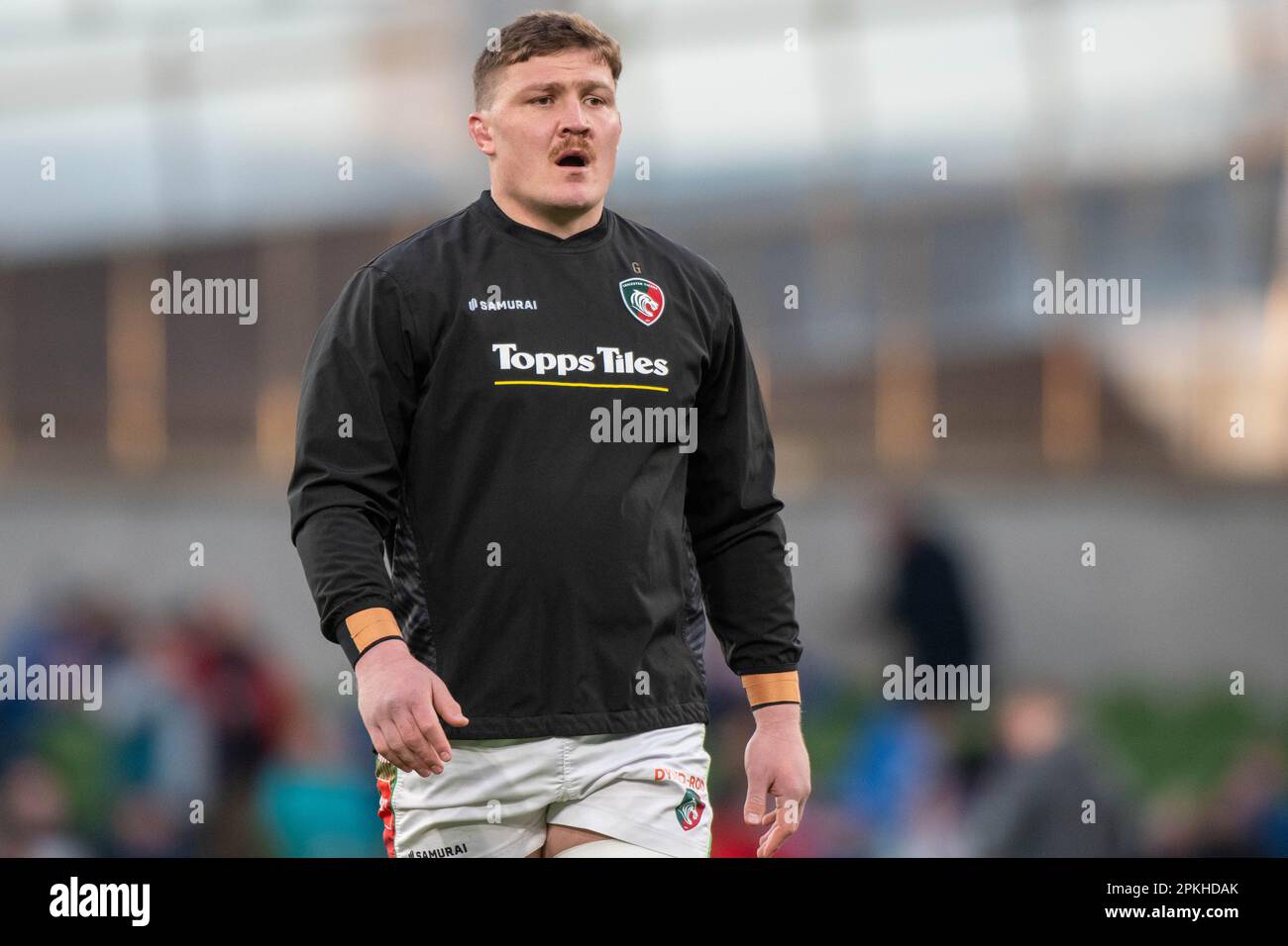 Dublin, Ireland. 08th Apr, 2023. Jasper Wiese of Leicester during the ...