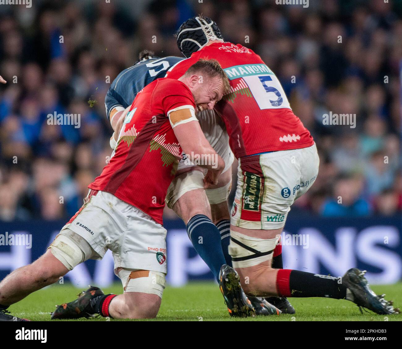 Dublin, Ireland. 08th Apr, 2023. Hanro Liebenberg of Leicester in ...