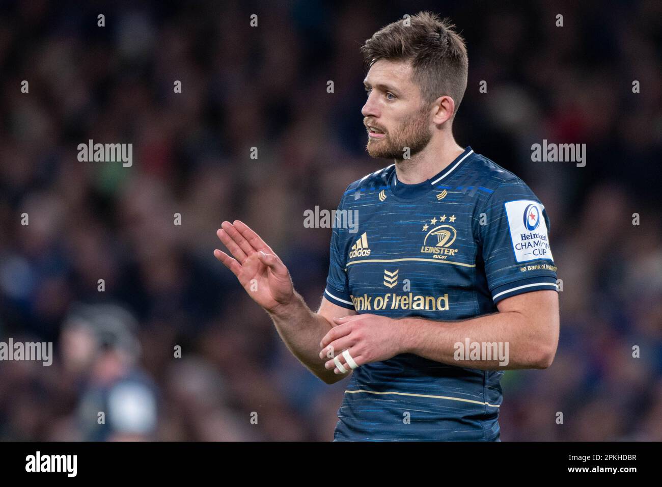 Dublin, Ireland. 08th Apr, 2023. Ross Byrne of Leinster during the ...
