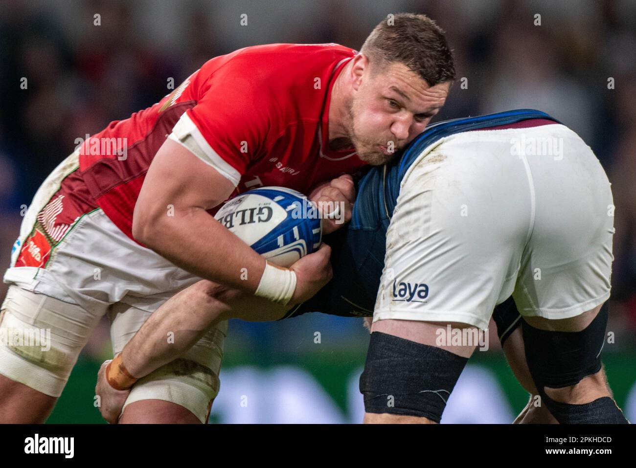 Dublin, Ireland. 08th Apr, 2023. Hanro Liebenberg of Leicester in ...