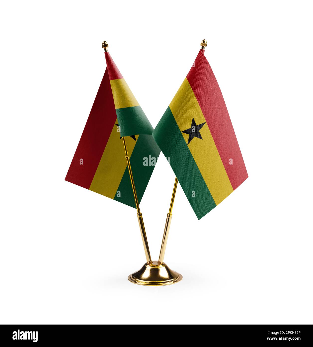 Small national flags of the Ghana on a white background Stock Photo - Alamy