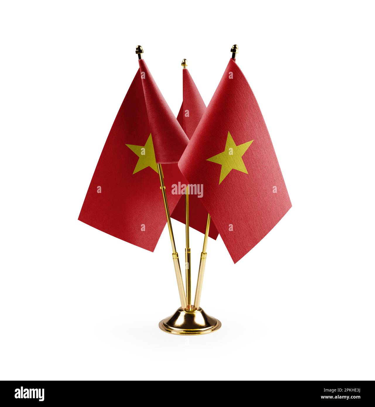 Small national flags of the Vietnam on a white background Stock Photo ...