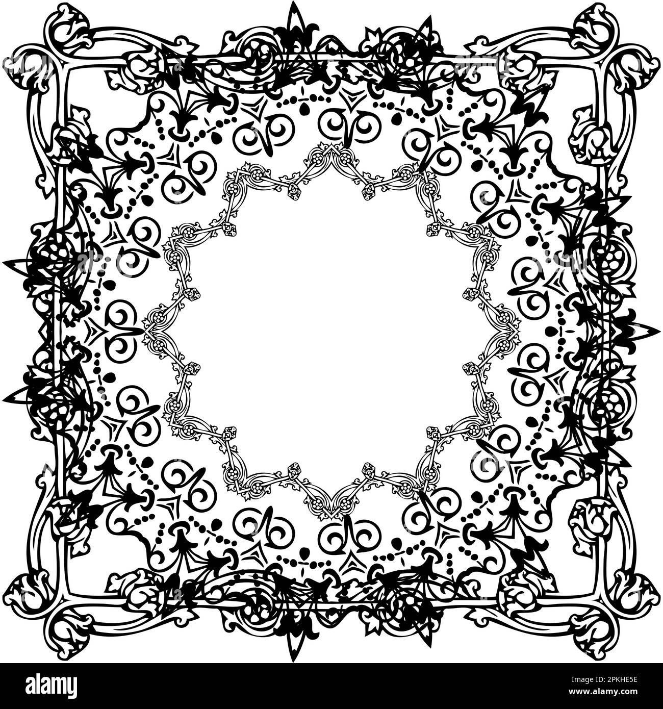 Islamic pattern border Black and White Stock Photos & Images - Alamy