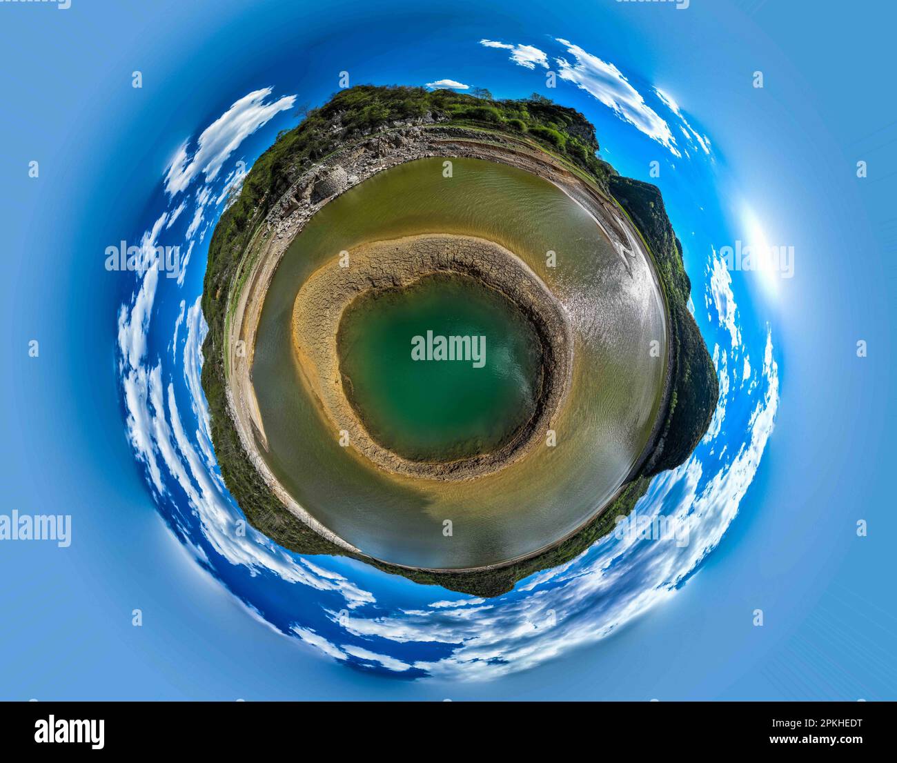 BIJIE, CHINA - APRIL 3, 2023 - Aerial photo shows spring water emerging ...