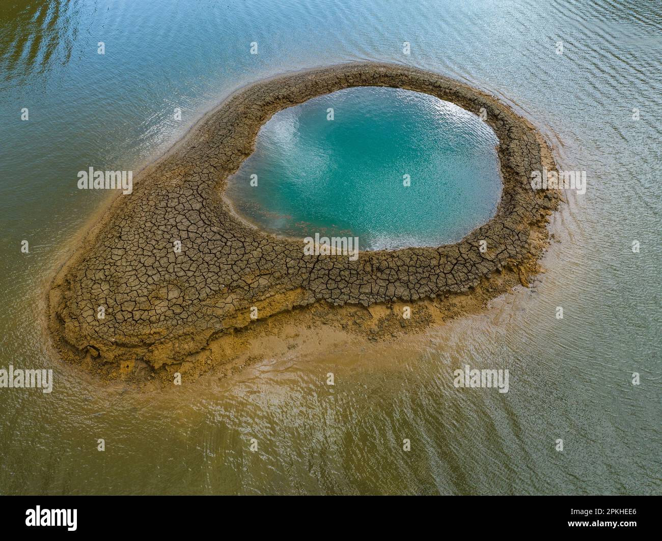 BIJIE, CHINA - APRIL 3, 2023 - Aerial photo shows spring water emerging ...