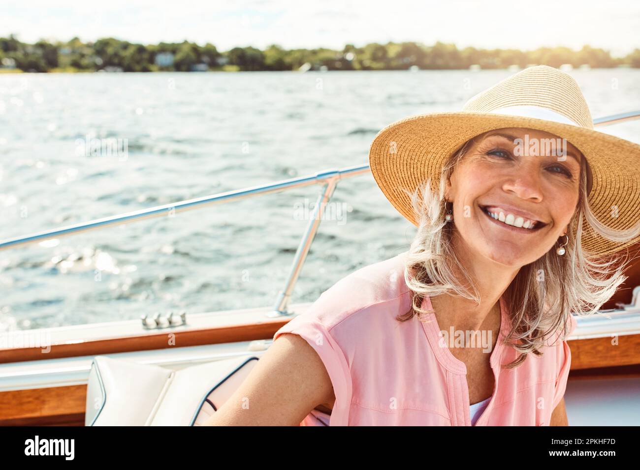 Cruising through summer. Portrait of a mature woman enjoying a relaxing ...