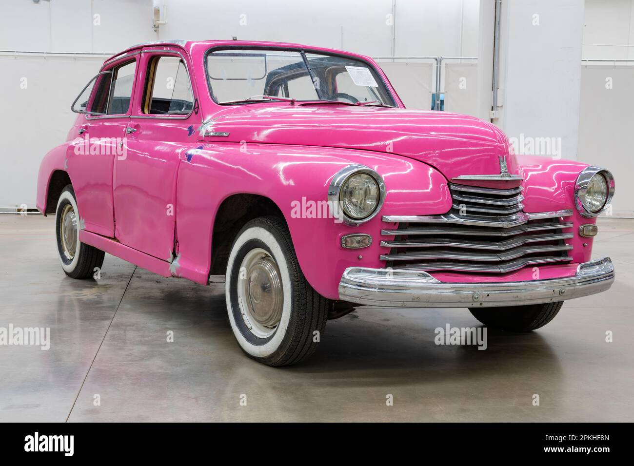 ST. PETERSBURG, RUSSIA - MARCH 29, 2023: Pink convertible GAZ M-20 ...