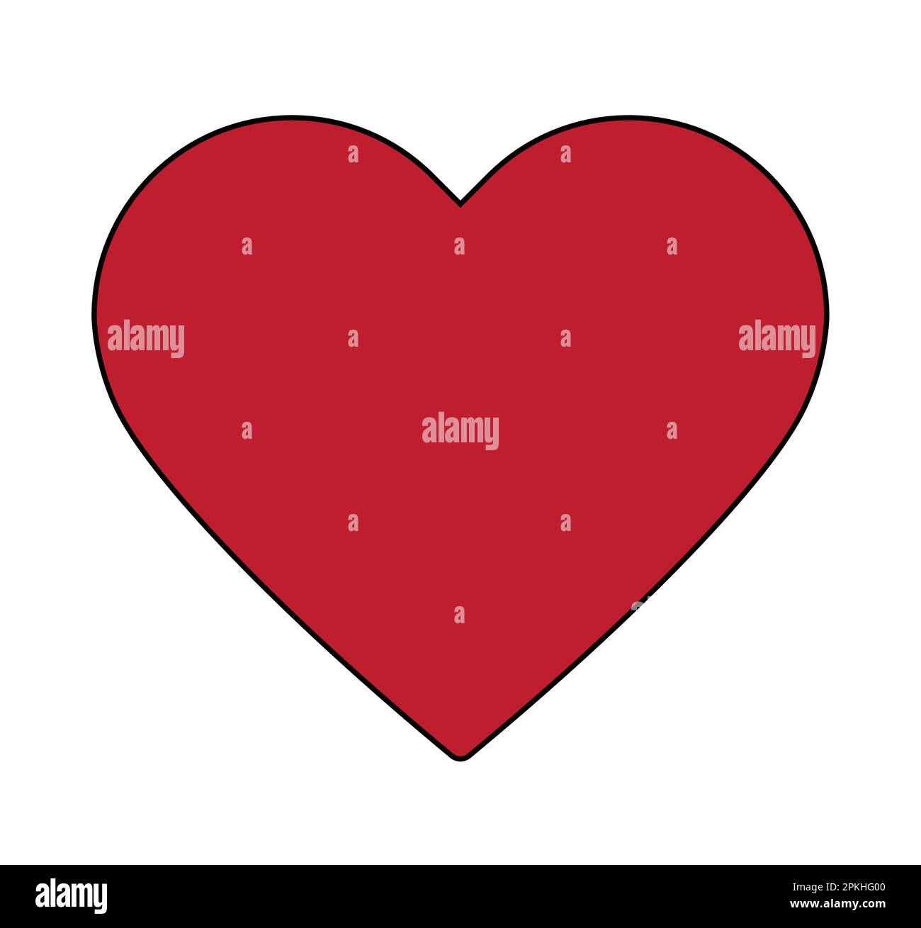 Red Heart Isolated On White Background Stock Vector Image & Art - Alamy