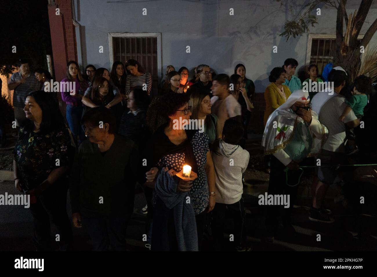 Colina, Metropolitana, Chile. 7th Apr, 2023. Believers participate in a ...