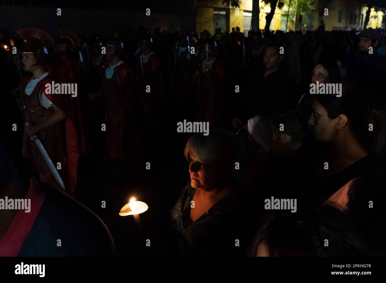 Colina, Metropolitana, Chile. 7th Apr, 2023. Believers participate in a ...