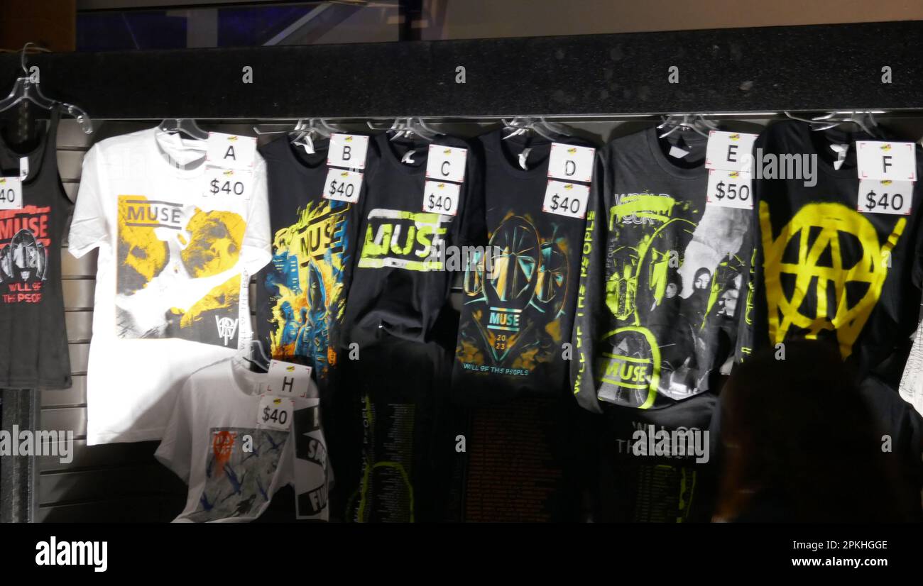 Los Angeles, California, USA 6th April 2023 Muse Merch at Concert on ...