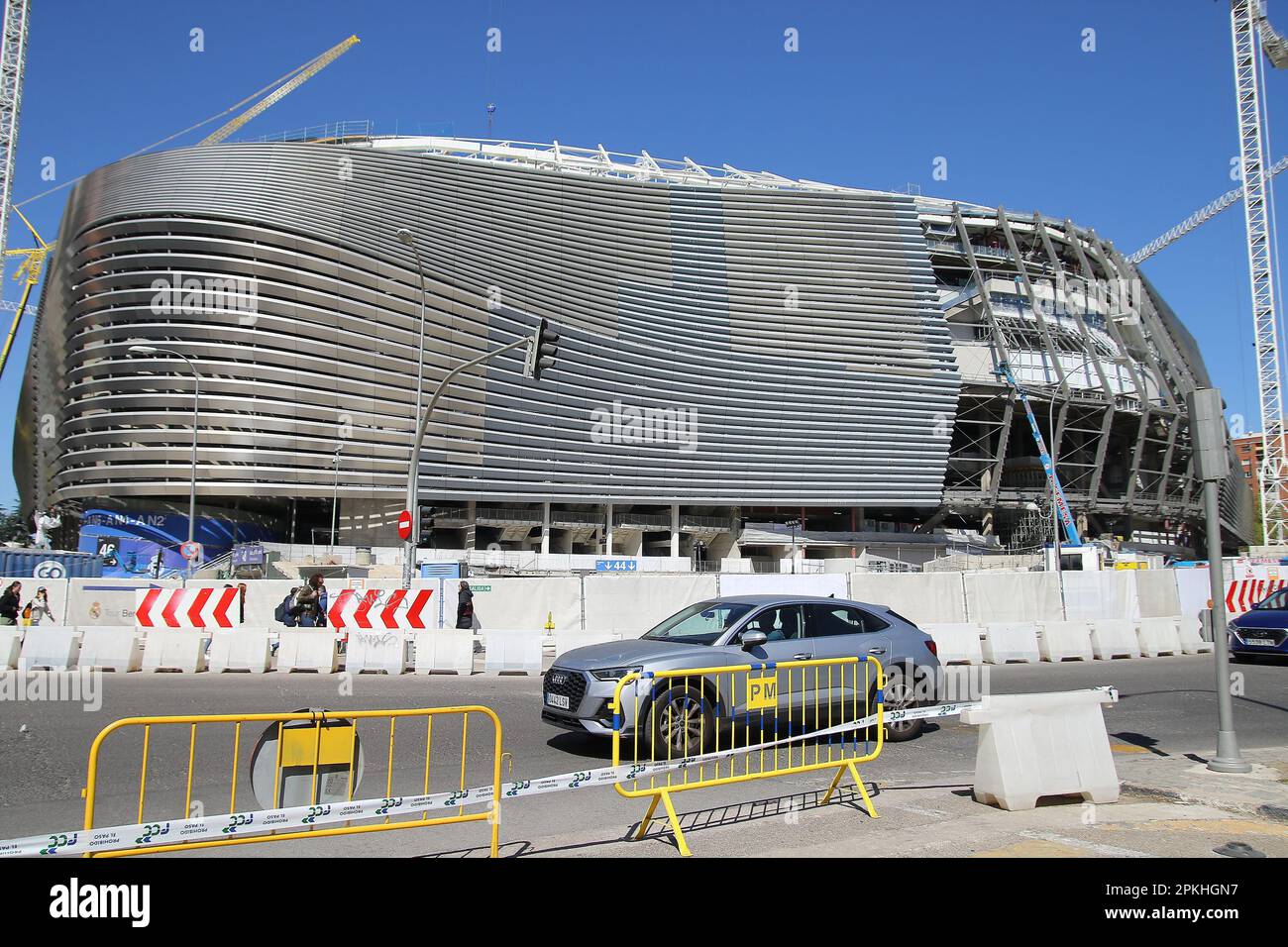 Santiago Bernabeu Stadium under construction April 8, 2023 Credit ...