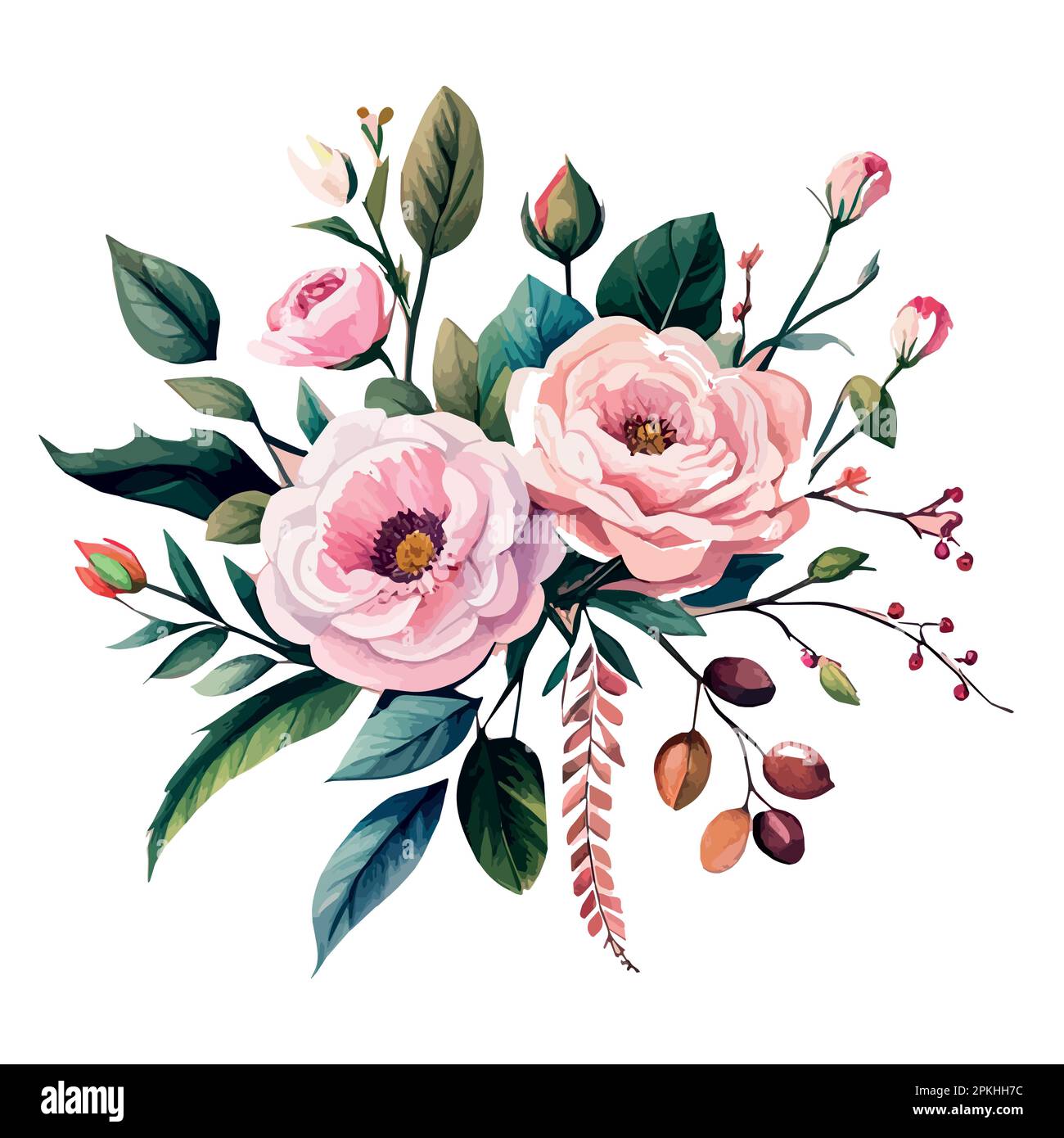 Individual pink roses Cut Out Stock Images & Pictures - Alamy