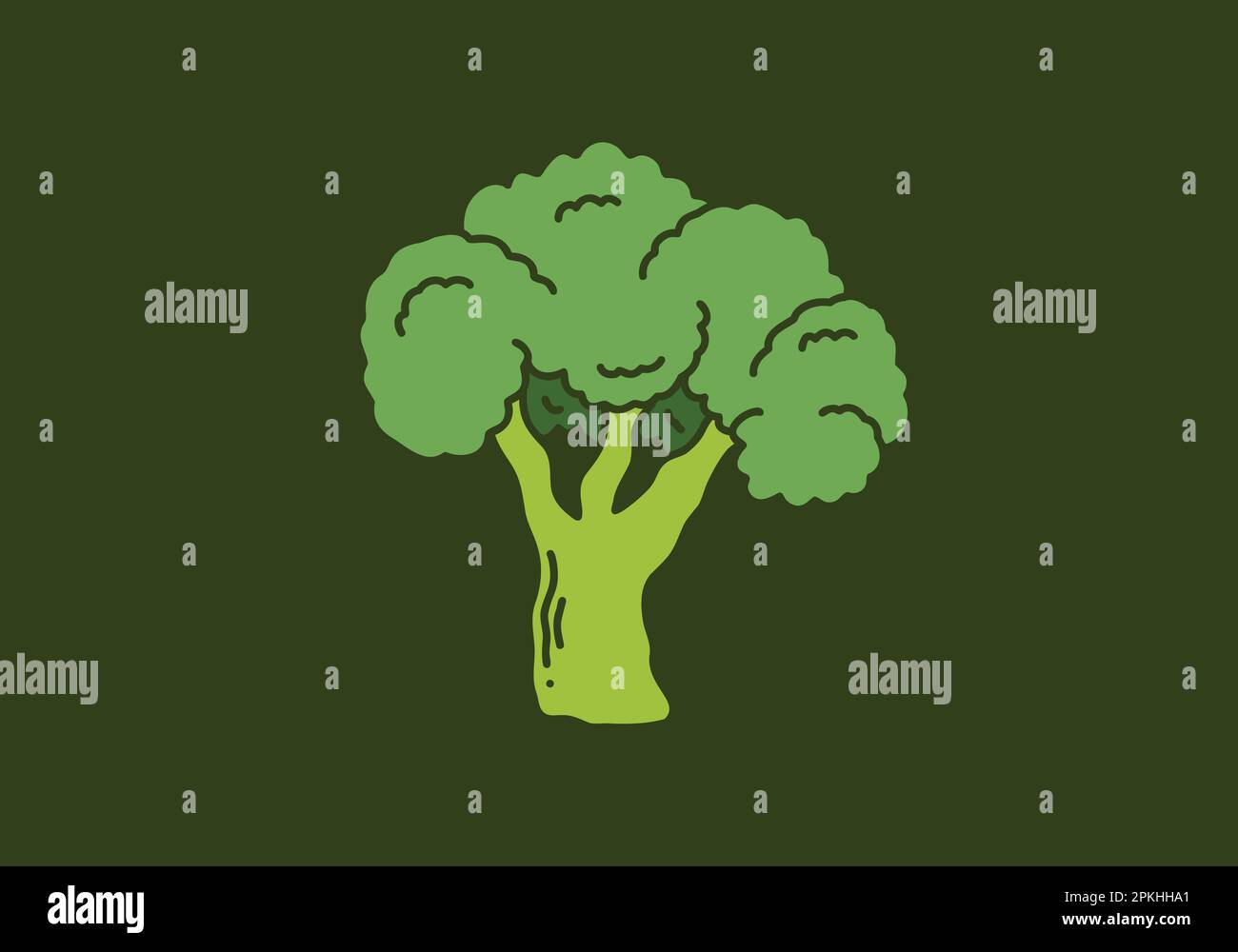 Green color of the broccoli illustration design Stock Vector Image ...