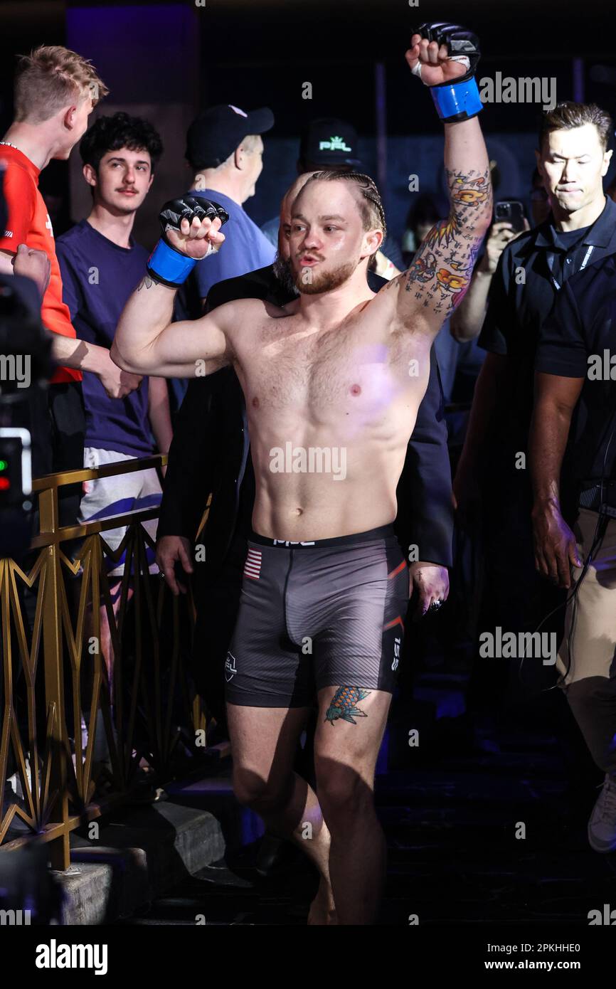 Las Vegas, NV, USA. 7th Apr, 2023. Amateur Lightweight Isaiah Figueroa ...
