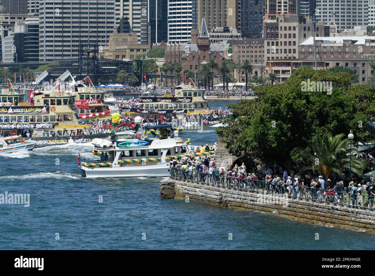 The annual ‘Ferrython’ race, in which Sydney Harbour ferries are ...