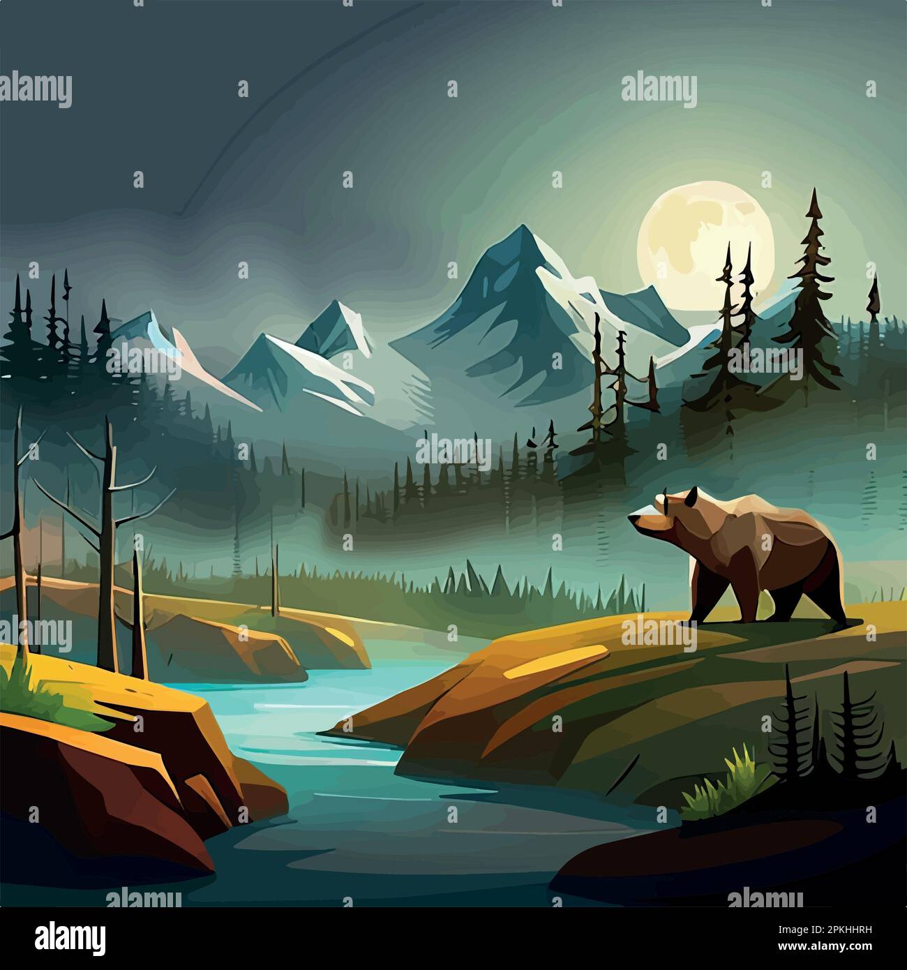 Alaskan fauna Stock Vector Images - Alamy