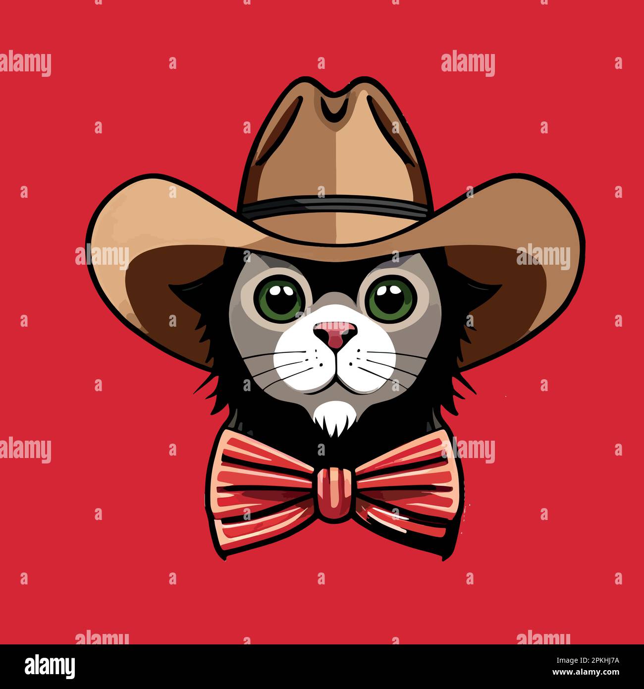 Cowboy Cat Vector Art, Icons, and Graphics Stock Vector Image & Art - Alamy