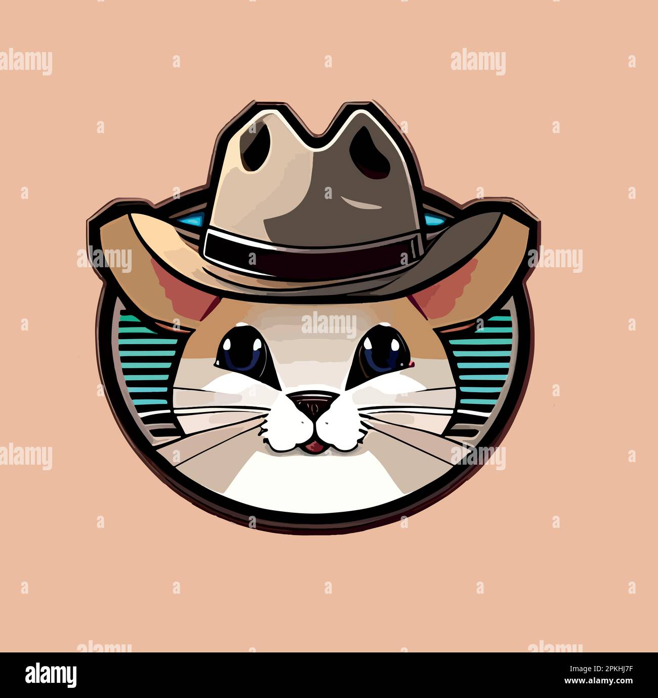 Cowboy Cat Vector Art, Icons, and Graphics Stock Vector Image & Art - Alamy