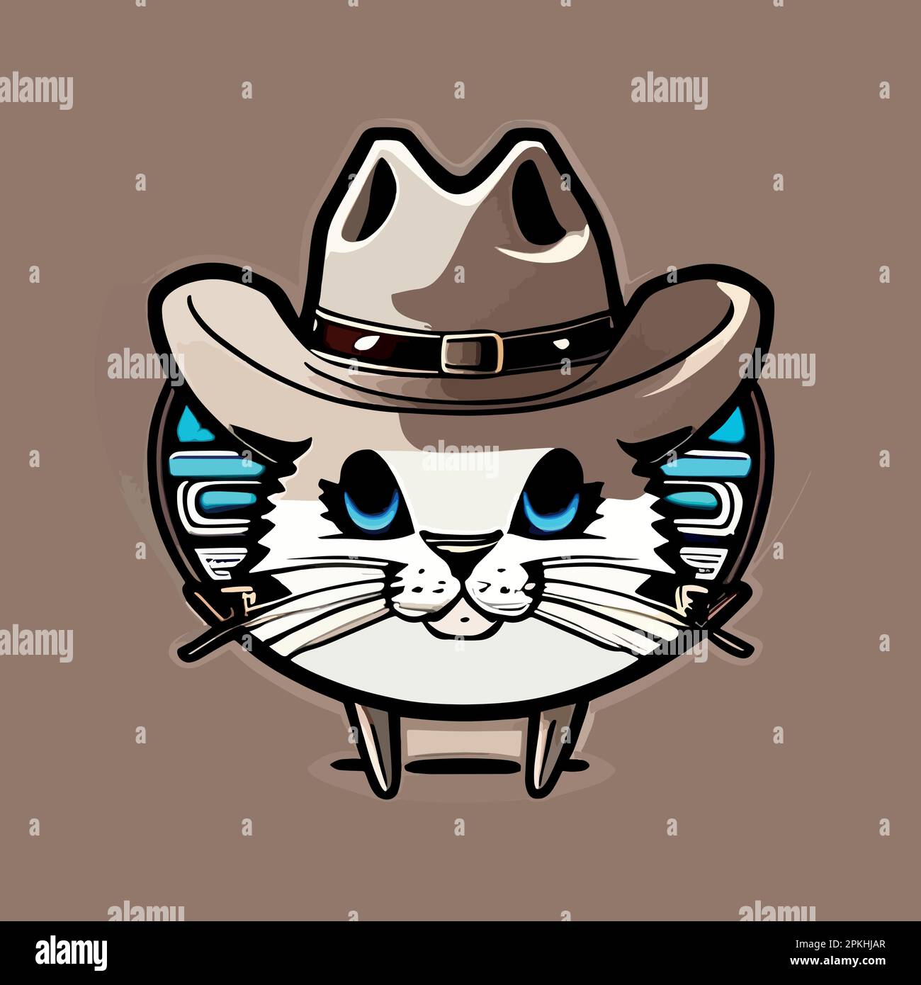 Cowboy Cat Vector Art, Icons, and Graphics Stock Vector Image & Art - Alamy
