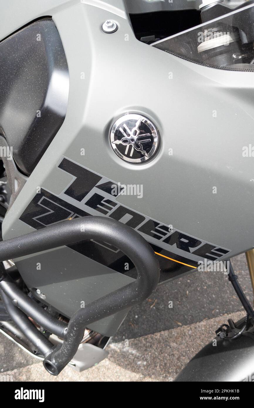 Bordeaux , Aquitaine France - 03 31 2023 : Yamaha grey Tenere with ...