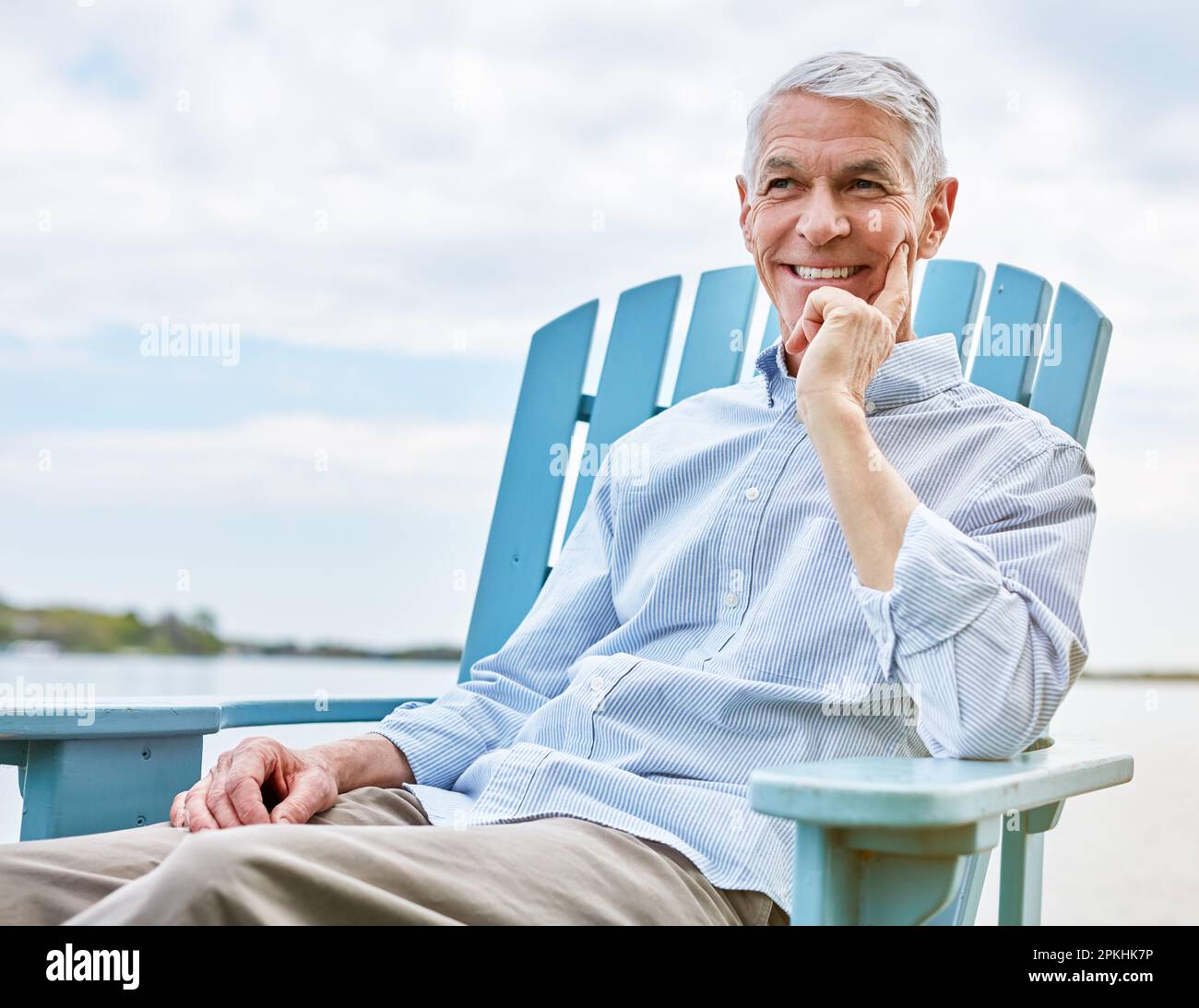 Retired life is like a seven day weekend. a happy senior man relaxing ...