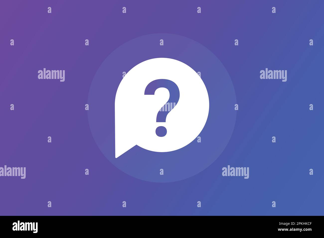 Question mark button with speech bubble vector icon Stock Vector Image ...