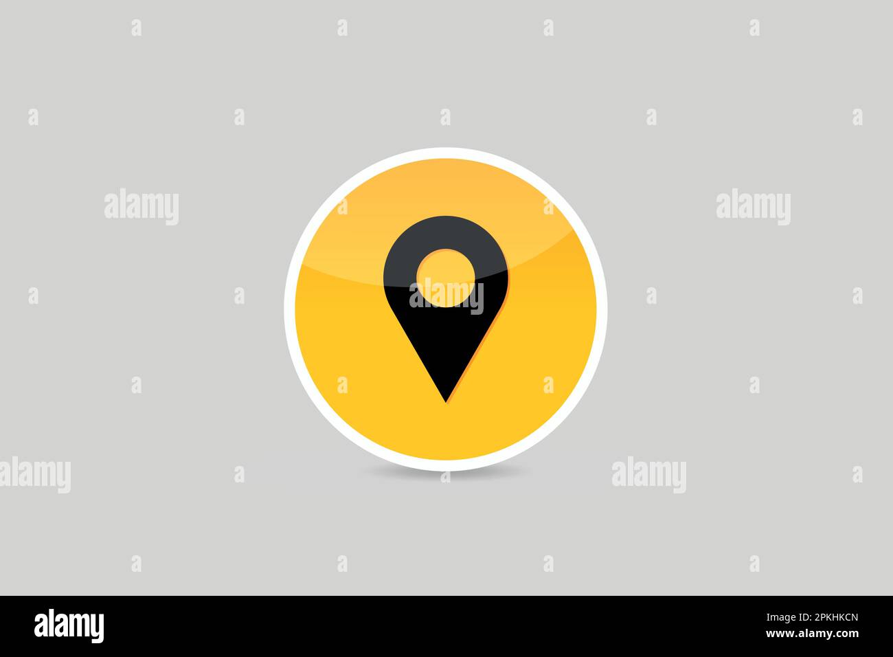 Glossy location marker button icon Premium Vector Stock Vector Image ...