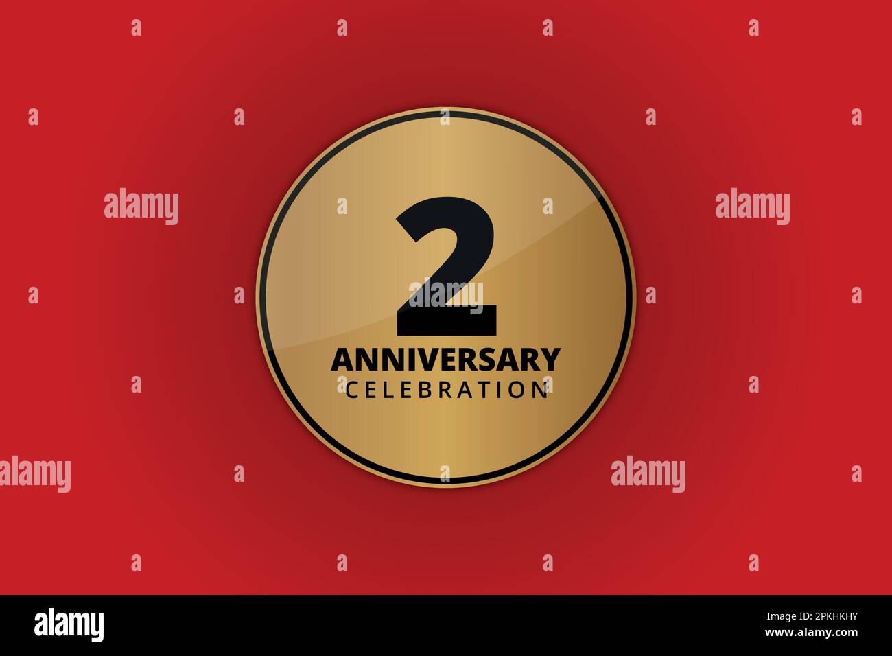 2 years anniversary celebration background design vector Stock Vector ...