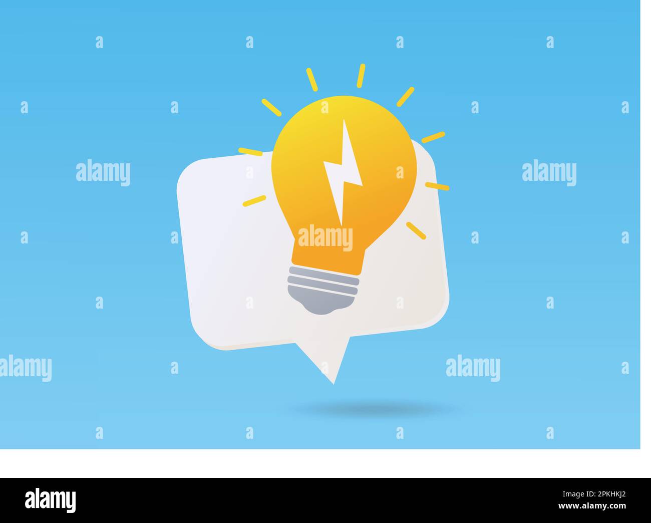 Light bulb in speech bubble vector Stock Vector Image & Art - Alamy