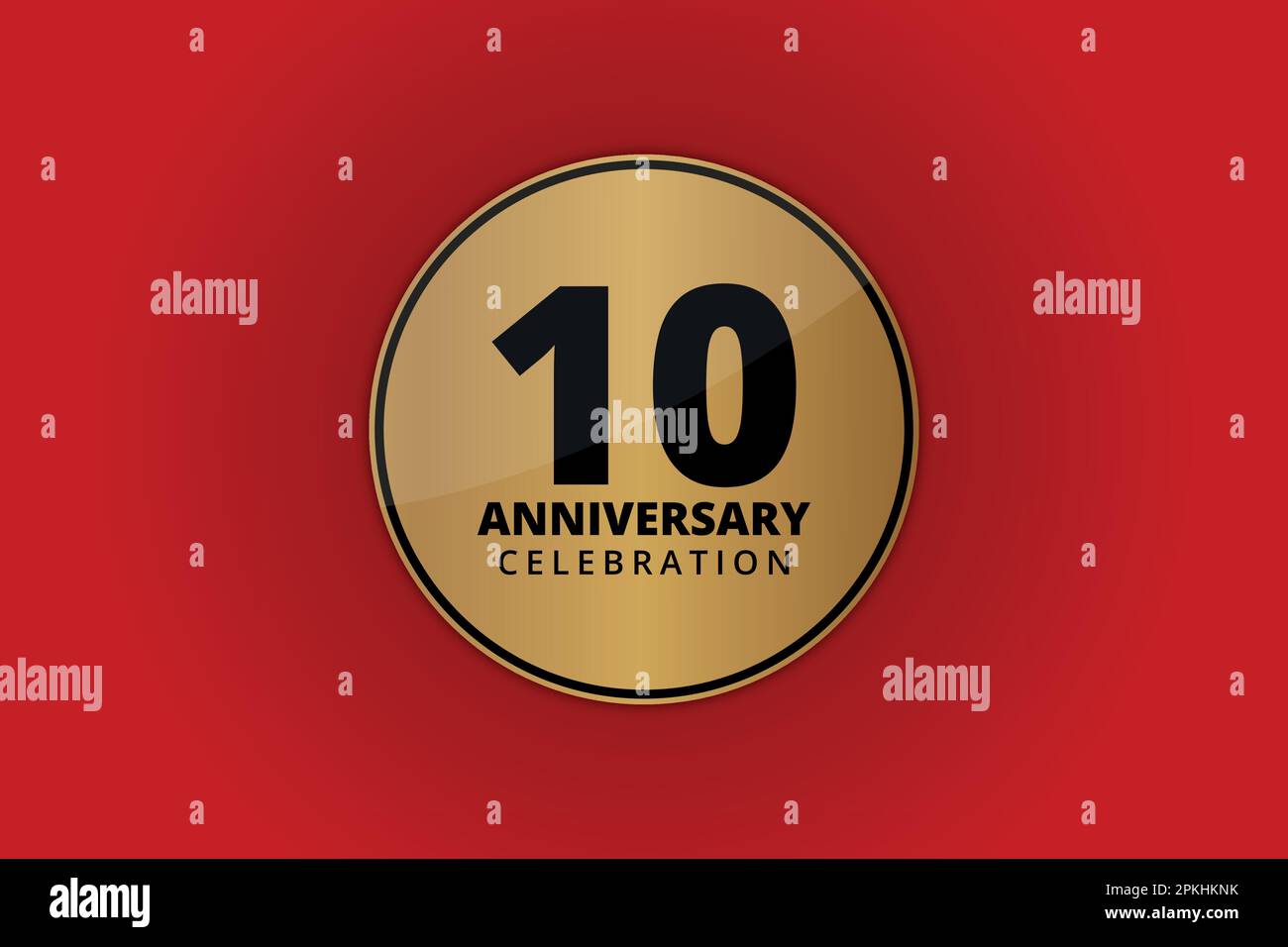 10 years anniversary celebration background design vector illustration ...