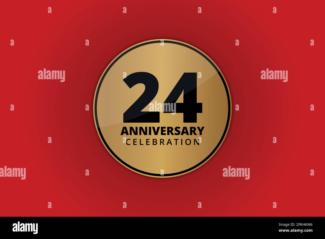 24 years anniversary celebration background design vector illustration ...