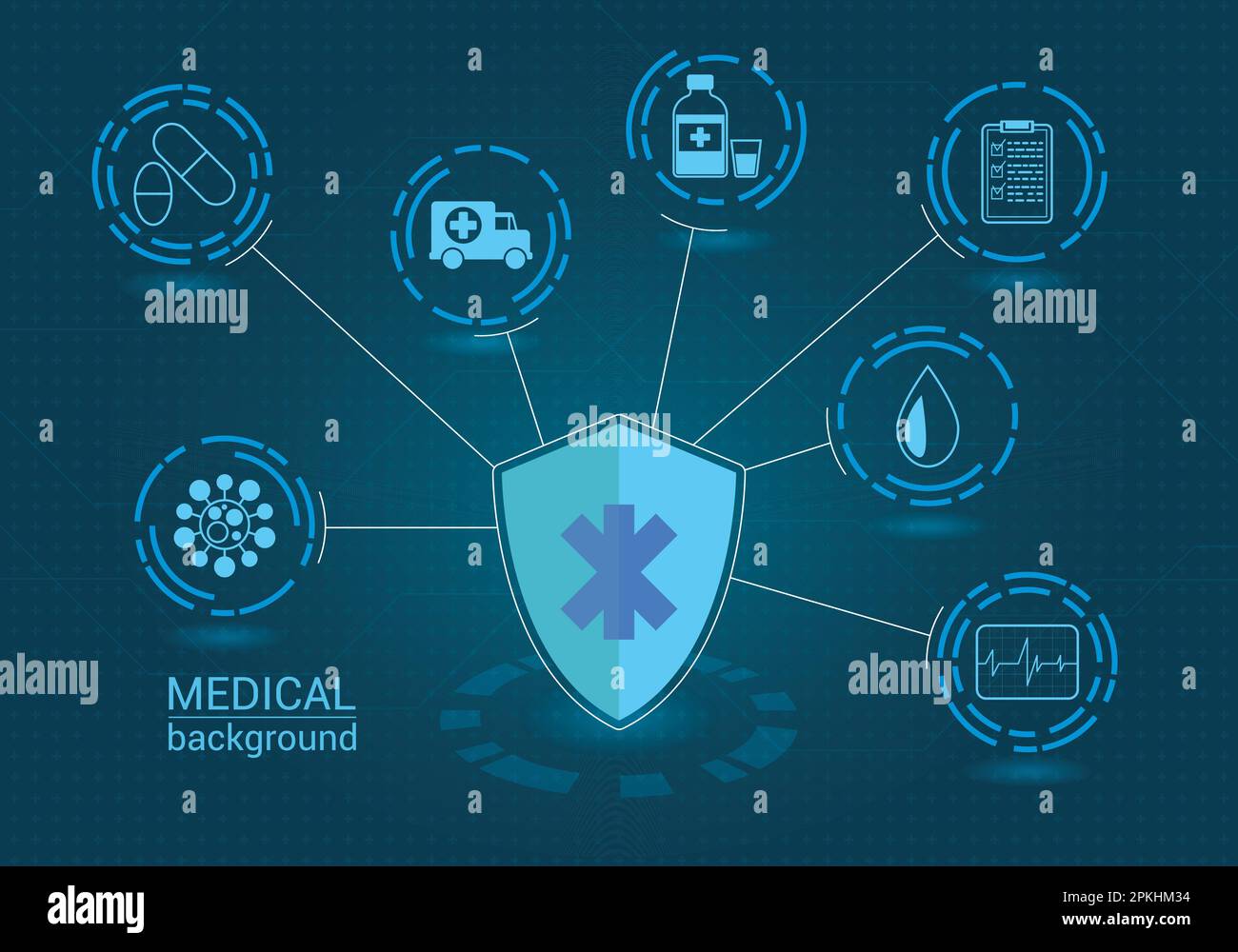 medical background with therapy elements and health care Stock Vector ...