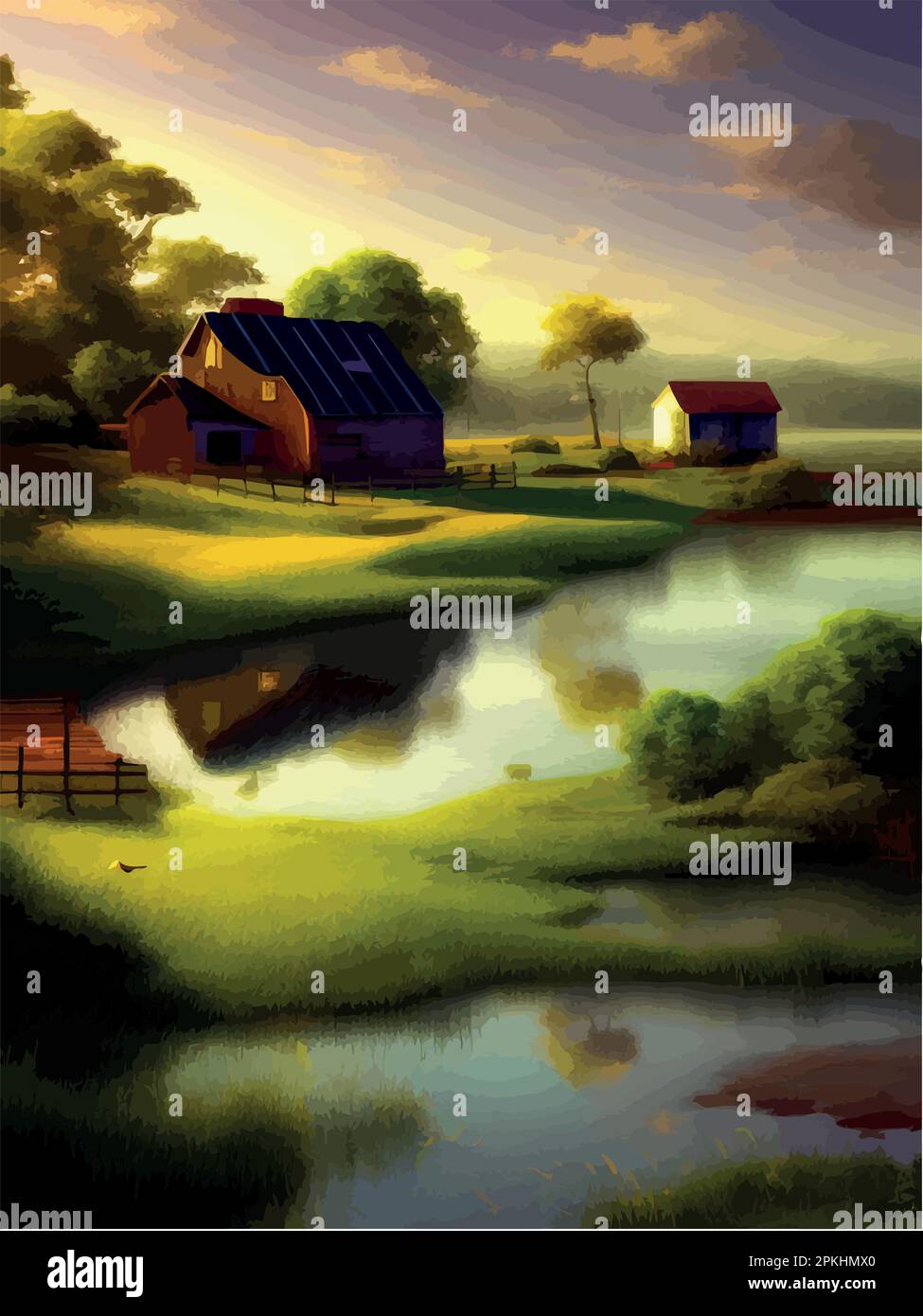 Gardens dwelling Stock Vector Images - Alamy