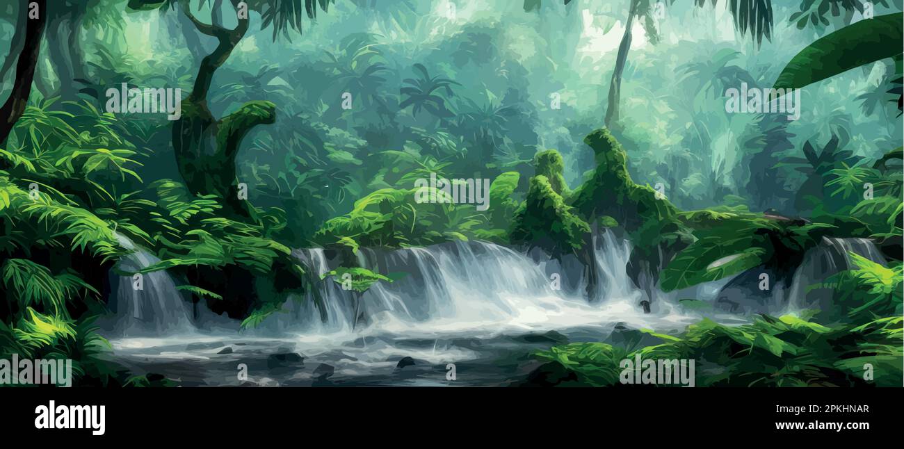 Amazon river water flow Stock Vector Images - Alamy