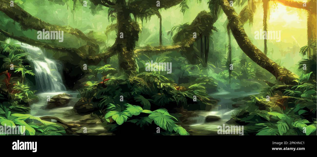 Amazon river water flow Stock Vector Images - Alamy