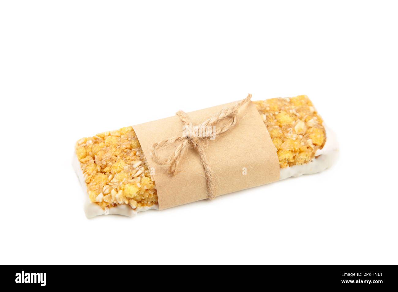 Energy bar - snack for healthy still life isolated on white background ...