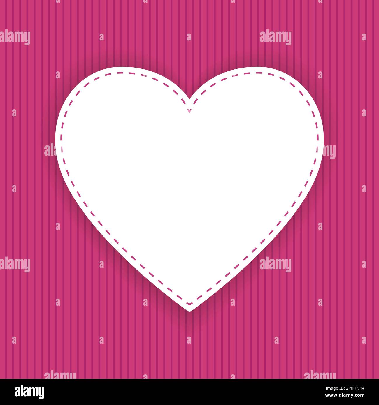 Heart Template with pink color. Flat design. Vector illustration Stock ...