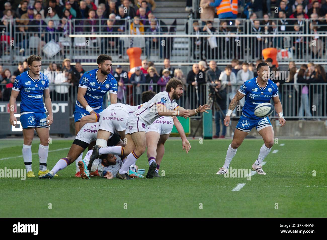 Vannes, France. 07th Apr, 2023. Adrien Bau of Soyaux Angouleme during ...