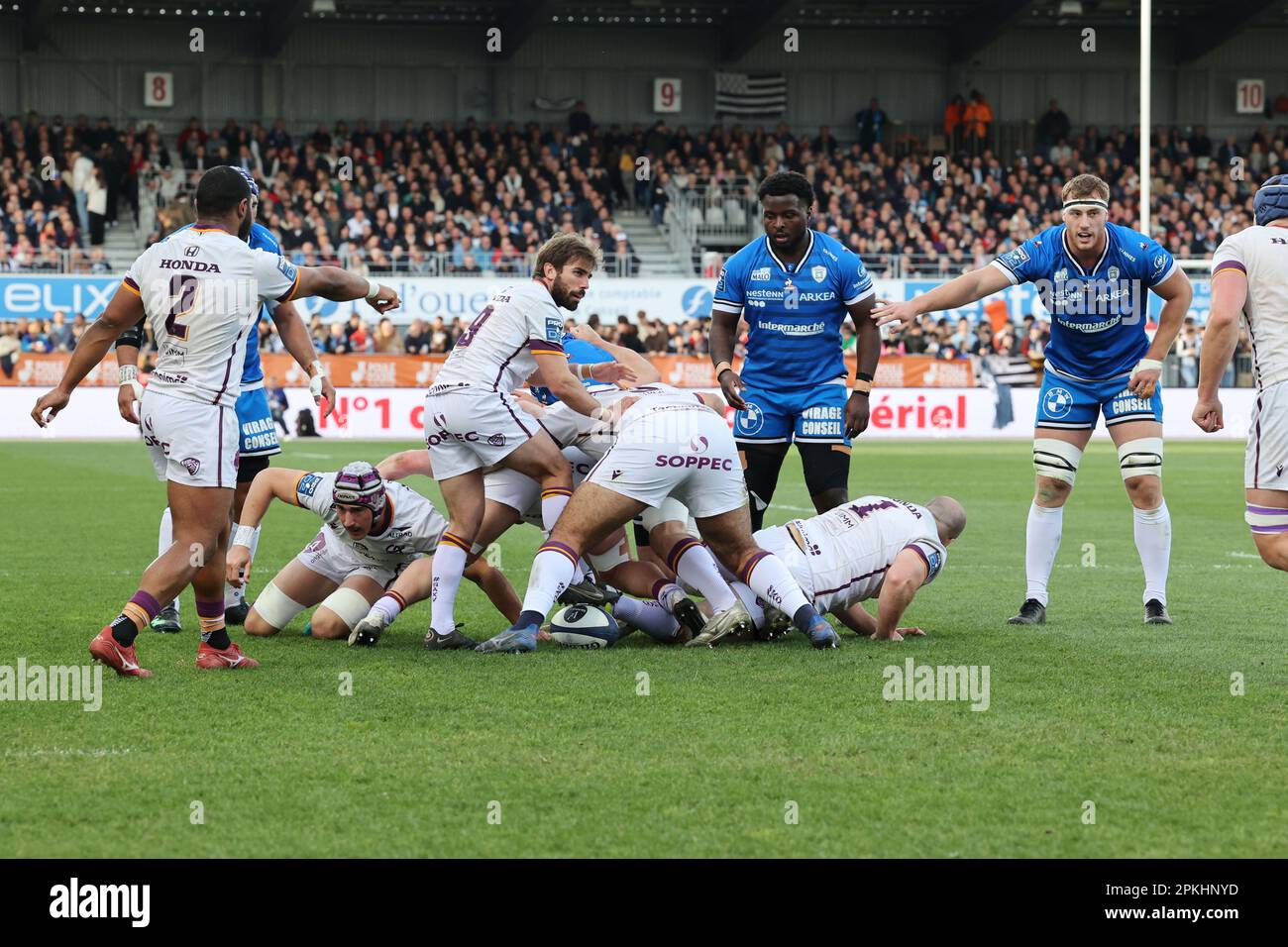 Vannes, France. 07th Apr, 2023. Adrien Bau of Soyaux Angouleme during ...