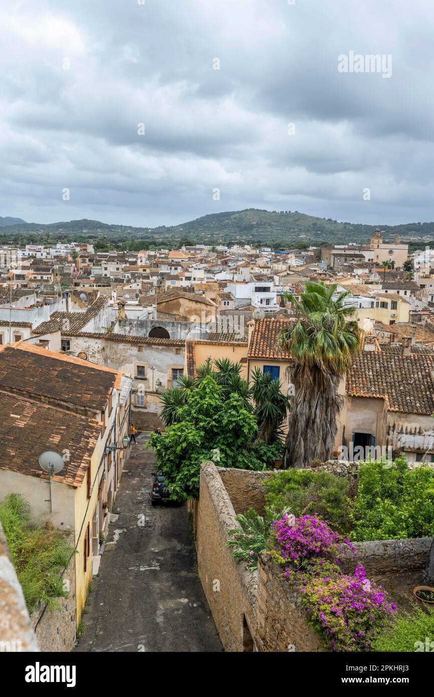 View of Arta with old houses, Arta, Majorca, Balearic Islands, Spain ...