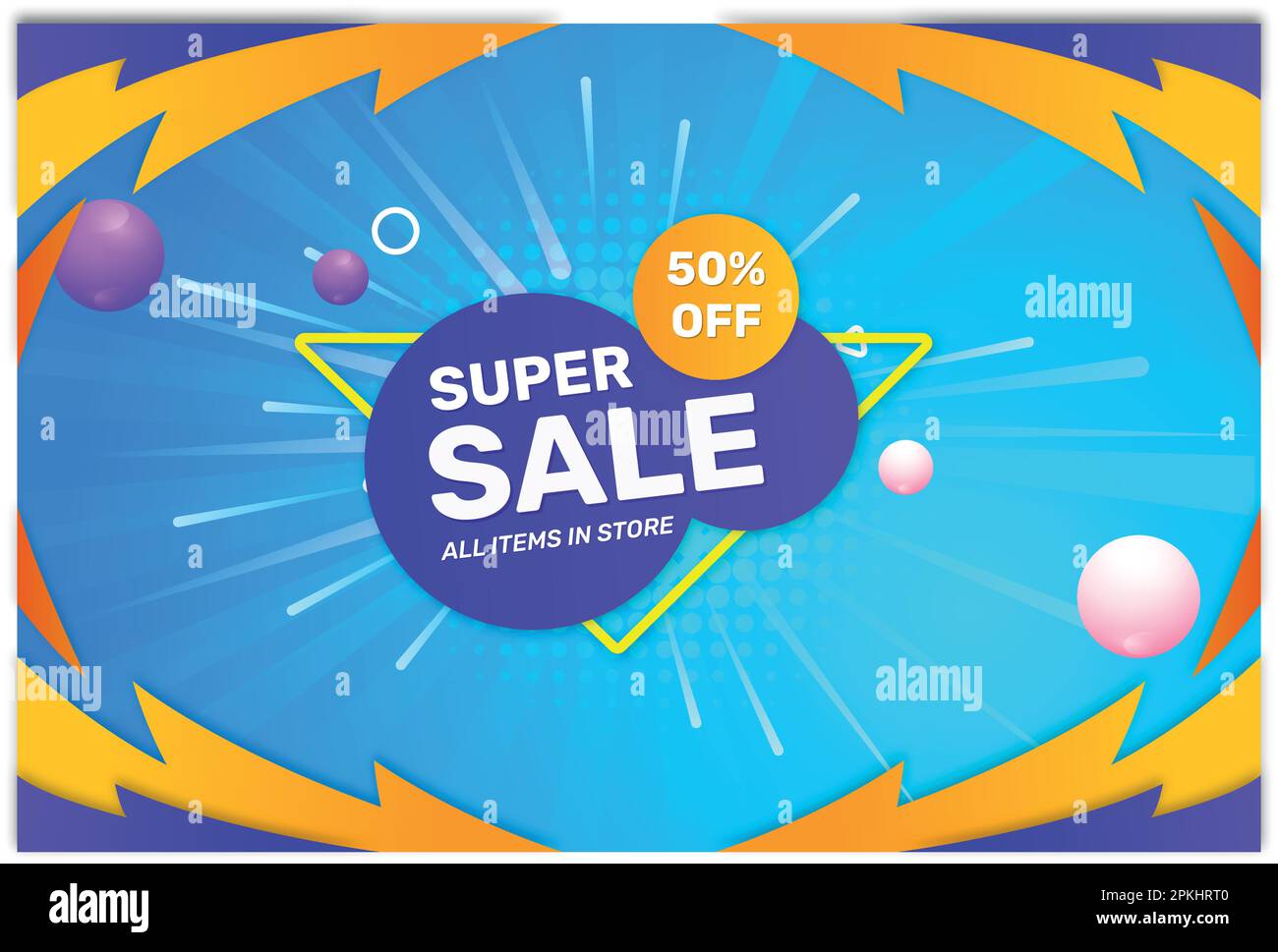 Super sale all item store colorful banner design Stock Vector Image ...